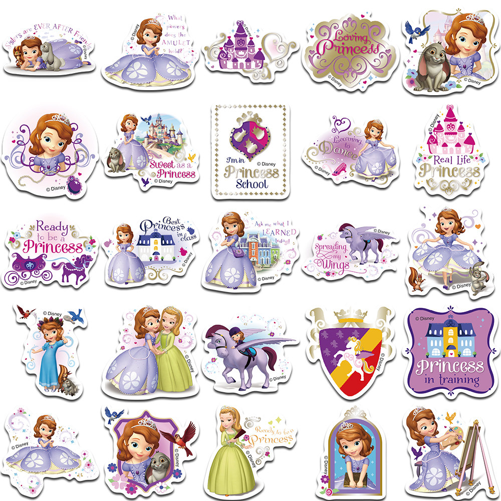 50 Sophia stickers, cute cartoon graffiti, creative decorative suitcase ...