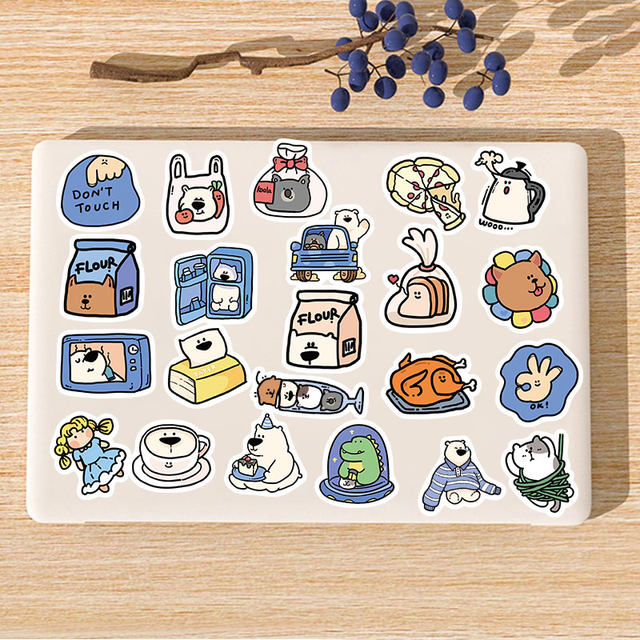 100 animal hotel stickers cartoon cute ipad notebook ins wind computer ...
