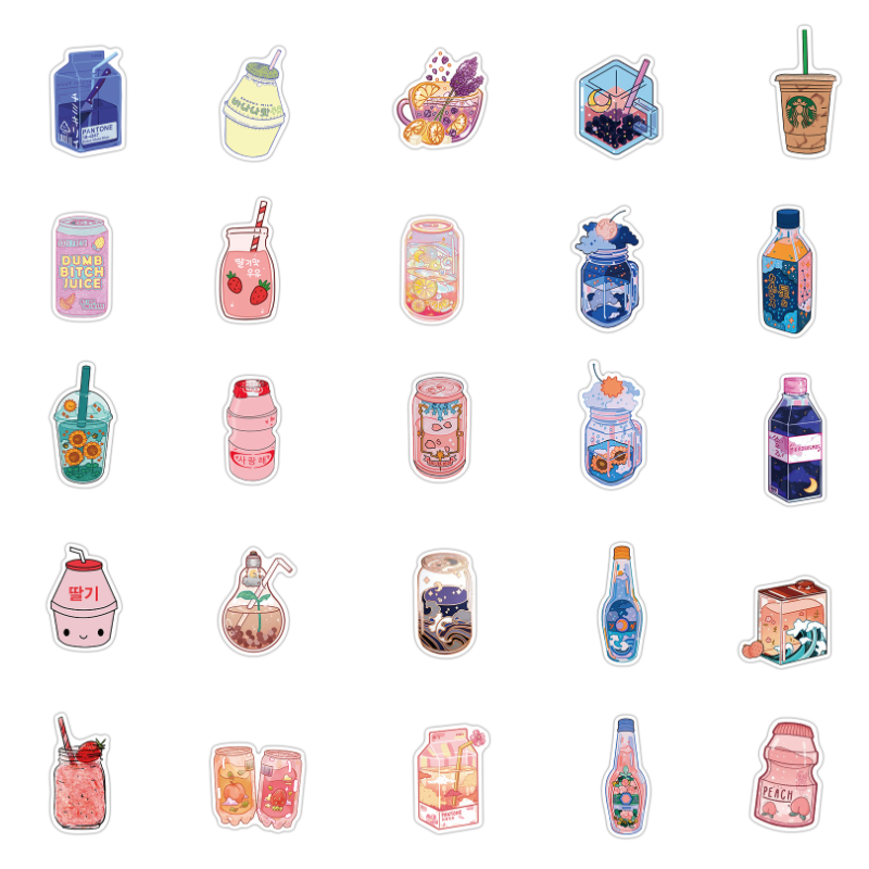 50 INS -flavored drink graffiti stickers luggage luggage electric ...