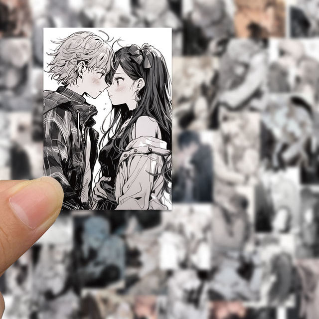 50 couples light kiss avatar sticker laptop mobile phone shell luggage ...