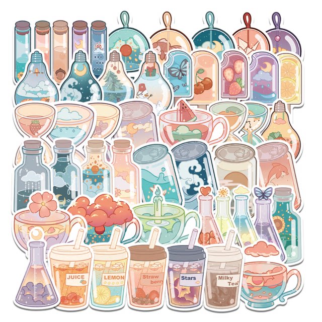 50 original INS drink cup stickers handbook handbook mobile phone case ...