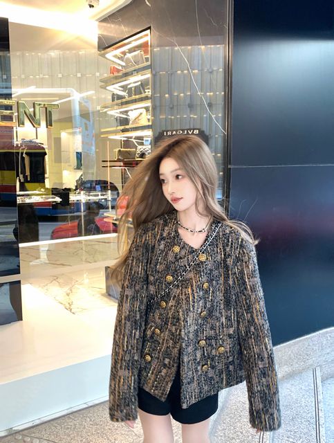 COOLLINE Lin Zixi Nathan Nathan black gold small fragrance style ...