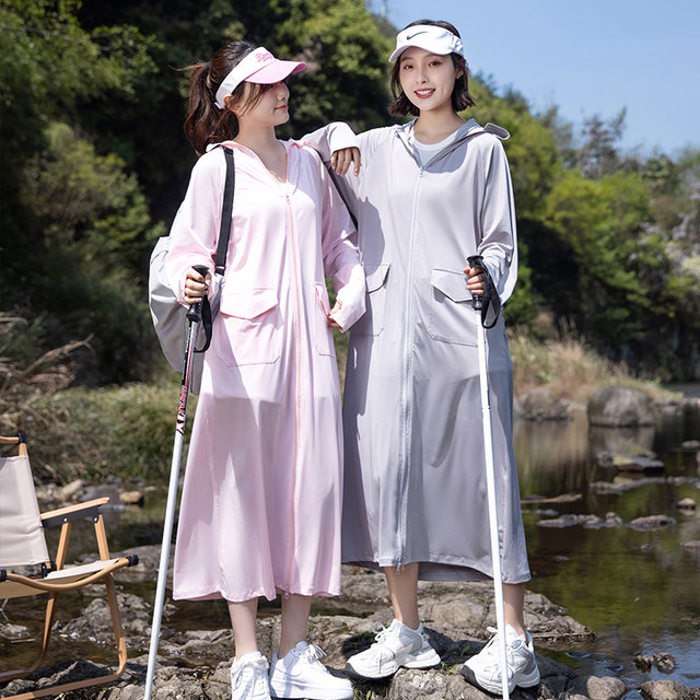 Ice silk long full-body sun protection clothing for women summer 2024 ...
