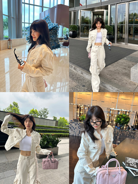 Jing Dier Korean style autumn casual denim jacket/pocket design work ...