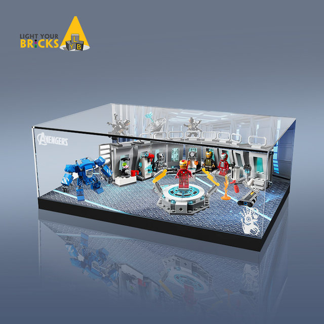 LYB Lego display box 76125 acrylic dust cover Iron Man mecha showroom ...
