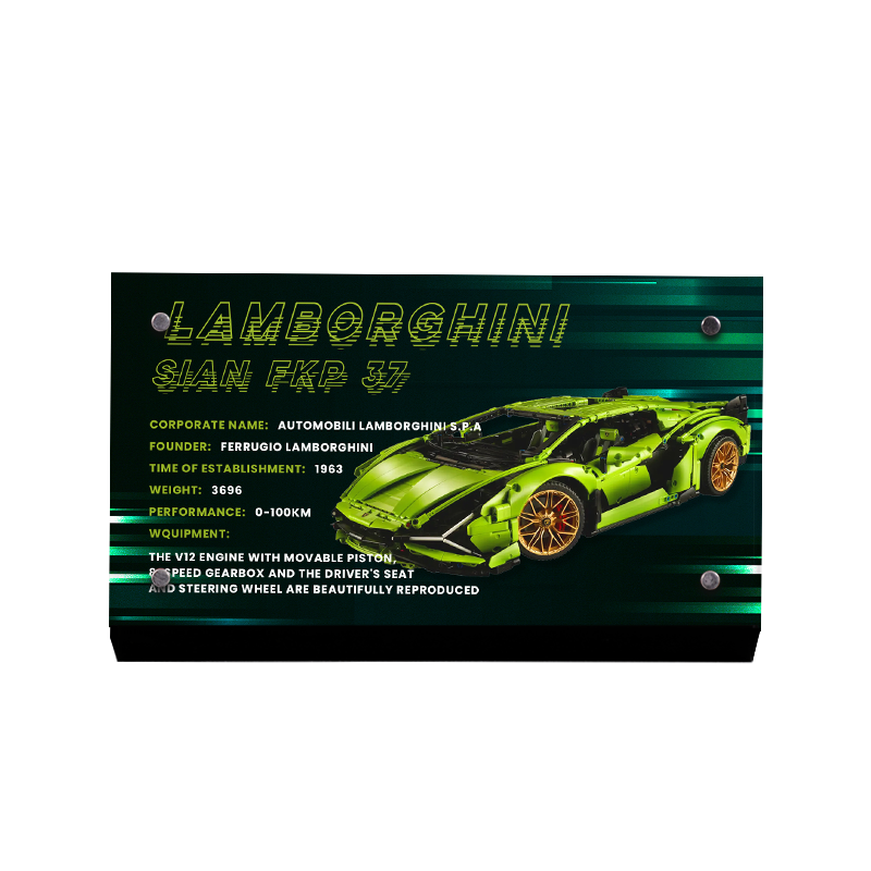 Light Your Bricks LEGO 42115 Lamborghini Namensschild Display