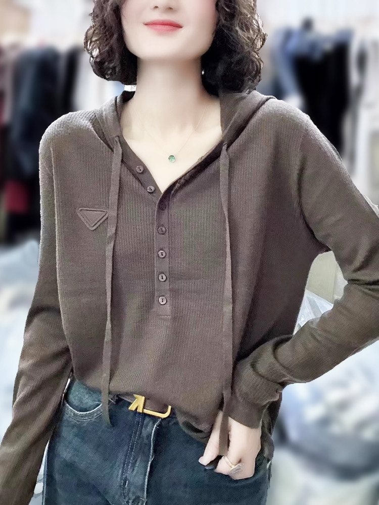 2025 spring new knitted sweater connecting triangular brakes long ...