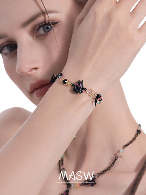 MASW original design carnival party series high-end colorful little ghost bracelets sweet and ...