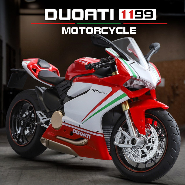 Ducati v4s motorcycle alloy simulation 1199 motorcycle model boy gift collection figure ornament ...