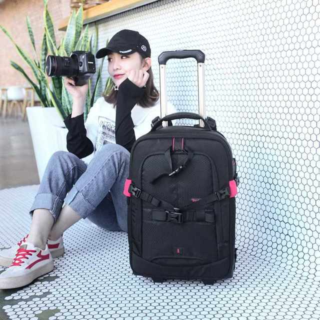 Digital camera backpack trolley bag photography trolley bag suitcase ...