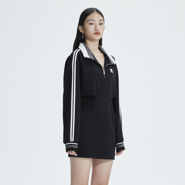 REVAN Rui Fan 2023 spring new designer sporty off-shoulder webbing jumpsuit