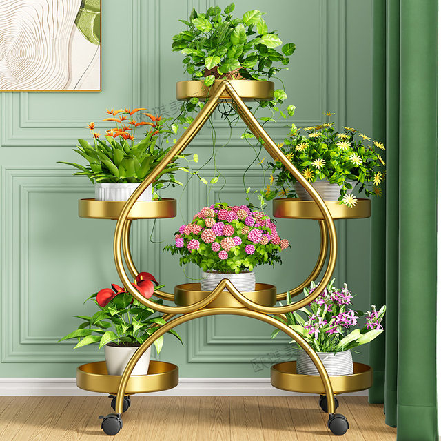 Flower shelf living room floor-standing indoor home balcony shelf multi ...