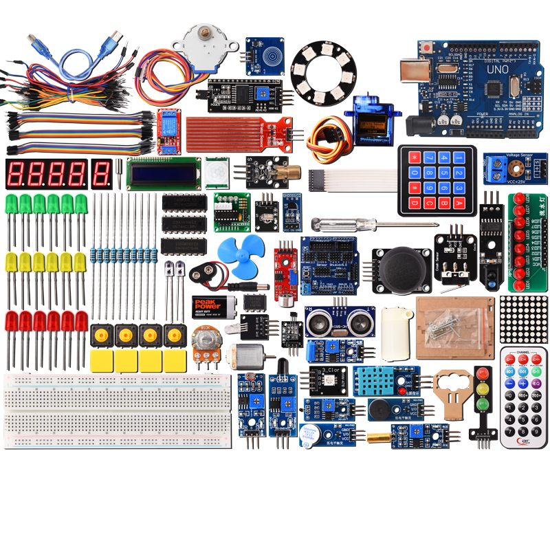 ชุดเริ่มต้น Zejie Arduino Uno R3 บอร์ดเรียนรู้เบื้องต้น