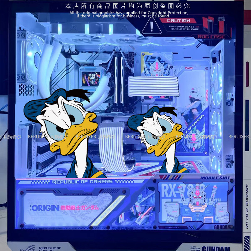 Donald Duck Cartoon Animation Personalized Sticker Electric Motorcycle ...