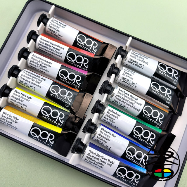 American original QOR watercolor paint master tube iron box set 6 ...