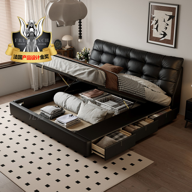 Fasati Puff Bed French Cream Style Small Apartment Master Bedroom ...