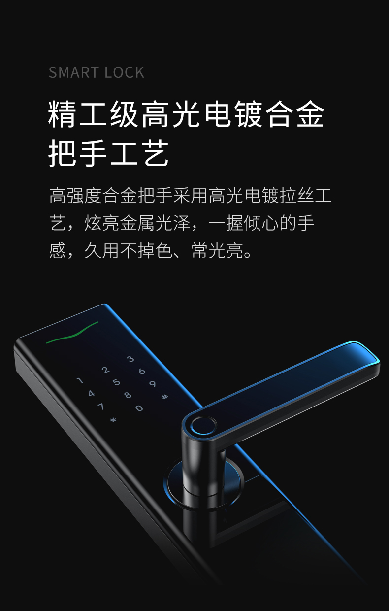 Deschmann v7 e180 wooden door anti-theft intelligent lock | Dessmann Fingerprint Lock | Door Lock