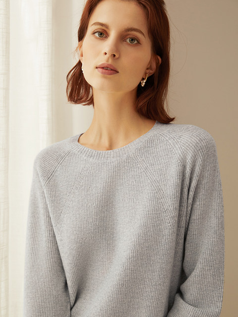 Deer King cashmere sweater women's loose round neck unit treasure ...