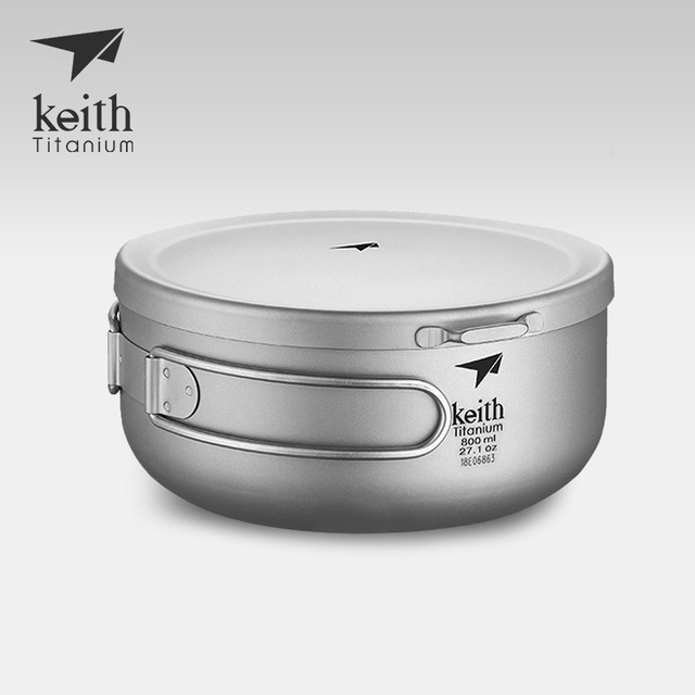 Keith Kaisi pure titanium lunch box outdoor camping lunch box with lid ...