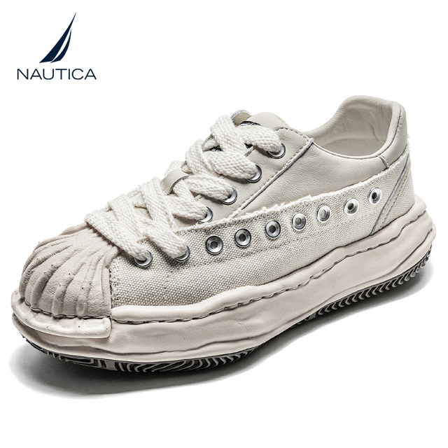 NAUTICA/Nuo Dika men's shoes shell shell head dissolved canvas plate ...