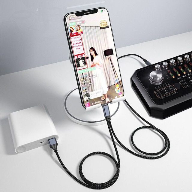 OTG sound card cable live broadcast is suitable for Hua Apple mobile ...