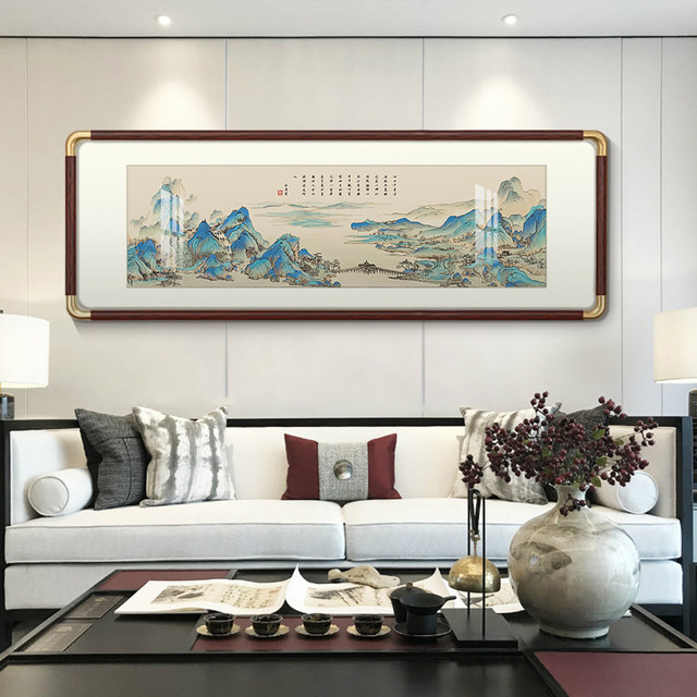 Qianli Jiangshan Mountain Map Hanging Painting Currency Perm Store Sofa ...