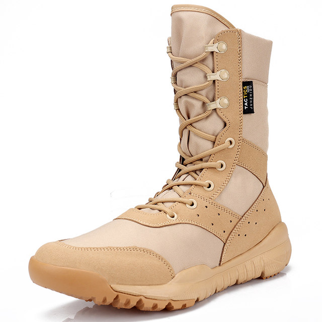 Sand-colored ultra-light cqb combat boots high-top men's outdoor wear ...