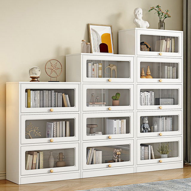 Dust-proof bookcase for children with door household storage cabinet ...