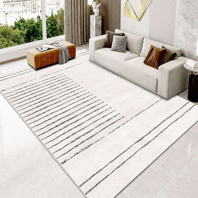 Living room PVC floor mat scrubbable coffee table floor mat waterproof ...
