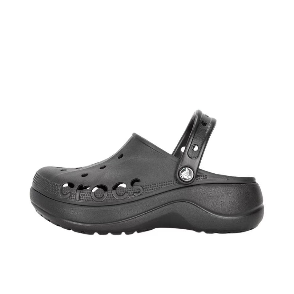 Crocs Baya Platform Clog Beiya Cloud Baotou Thick Sole Women's Style/Black