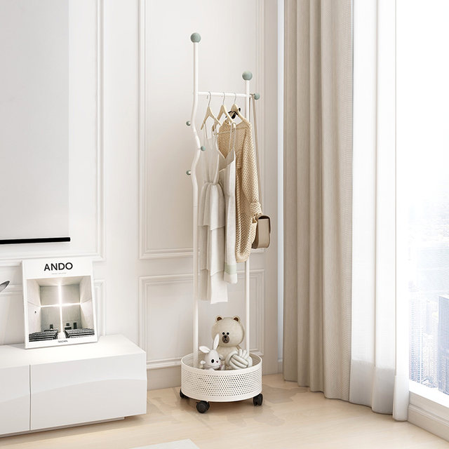 Simple landing small mobile coat rack business office uses temporary ...