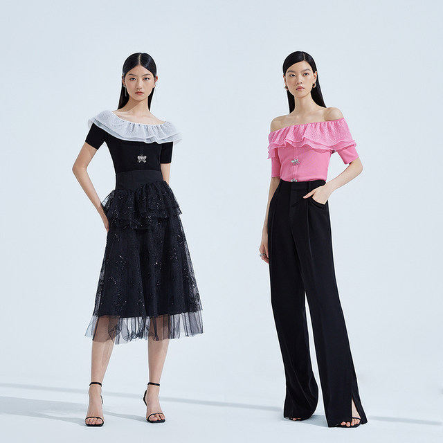 Chen Fan Pills joint series Ou Shili, light, light short knit sweater ...