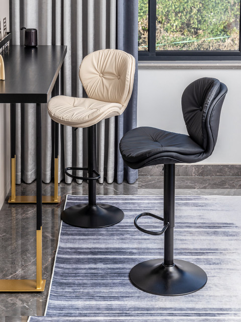 Light luxury bar chair, house -back bar chair high stool can raise ...