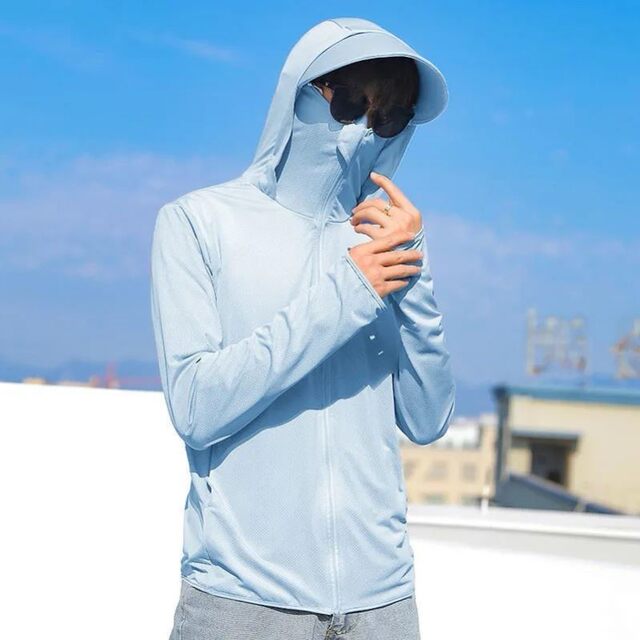 Sun protection clothing men's 2024 summer new anti-UV breathable ice ...