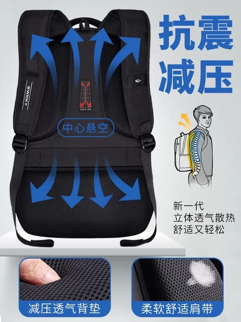 SWICKY Swiss backpack men's large capacity business travel anti-theft ...