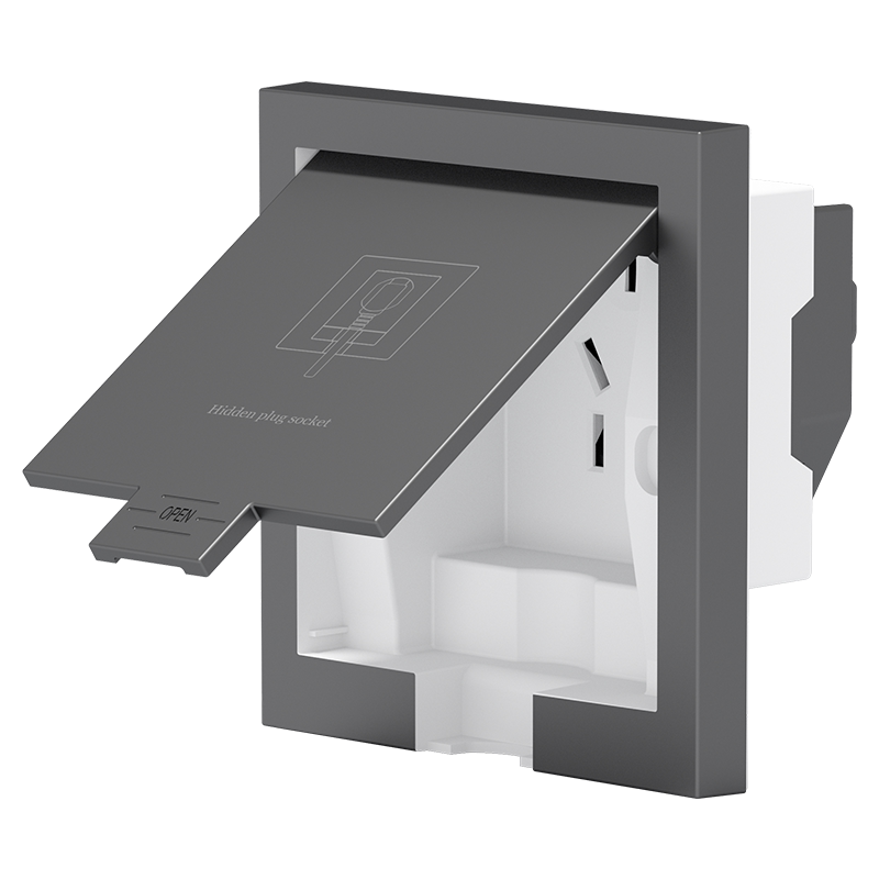 Invisible Hidden Socket 86 Type - Embedded 10A Five-Hole Socket Panel