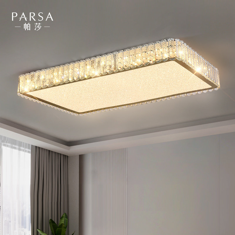 Pasha Crystal LED Ceiling Light - Modern Living Room & Study