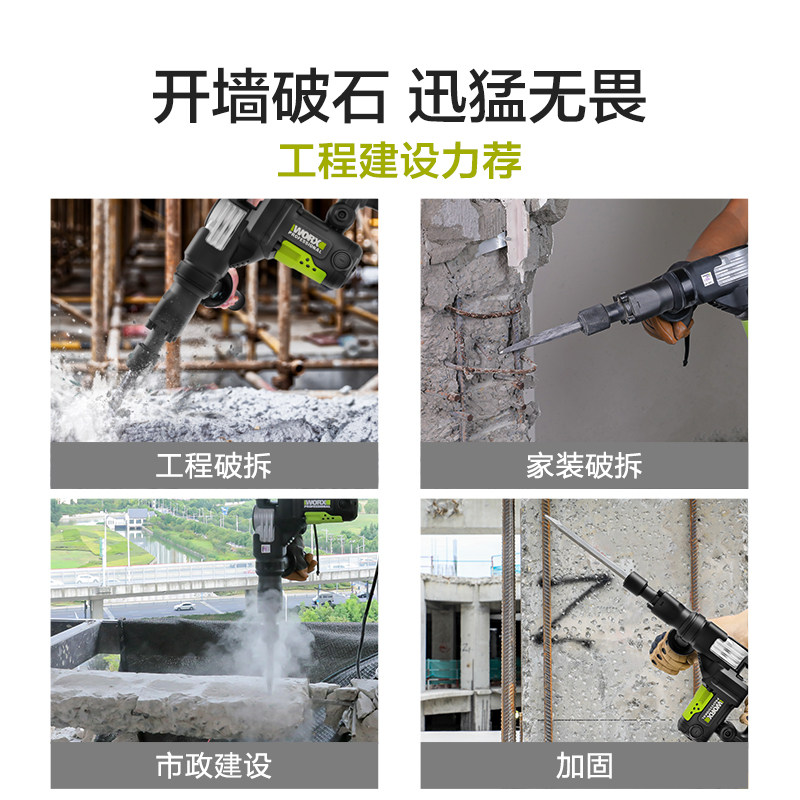 Burin électrique Worx Wu359x 1300W - Outil de rainurage et de découpe ...