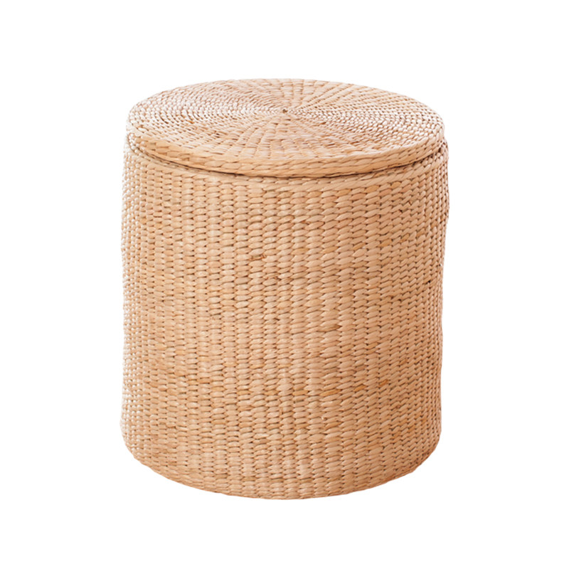 Rattan Storage Stool | Solid Wood Shoe Changing Stool | Living Room ...