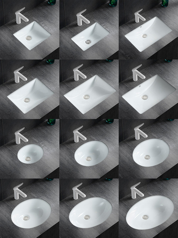 Ceramic Undercounter Basin Support Frame Washbasin Embedded Laundry ...