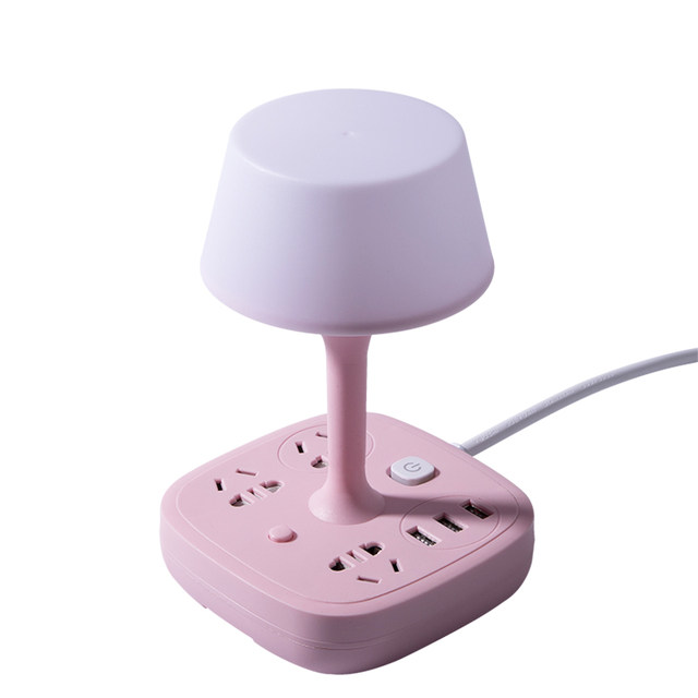 Socket table lamp integrated plug-in with USB mobile phone charging ...
