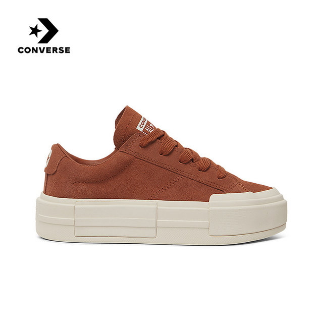 Converse 2024 winter women's suede Maillard brown UU platform sole ...