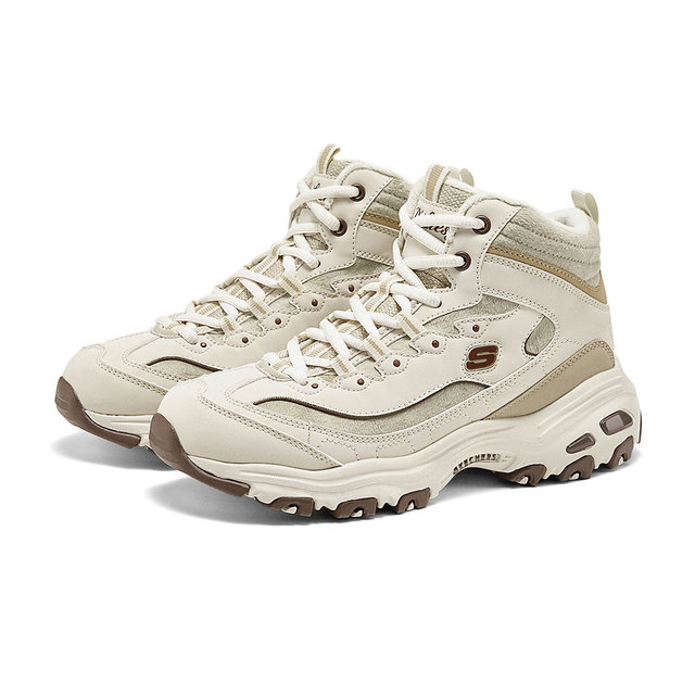 skechers Skechers women's shoes autumn and winter plus velvet warm dad ...