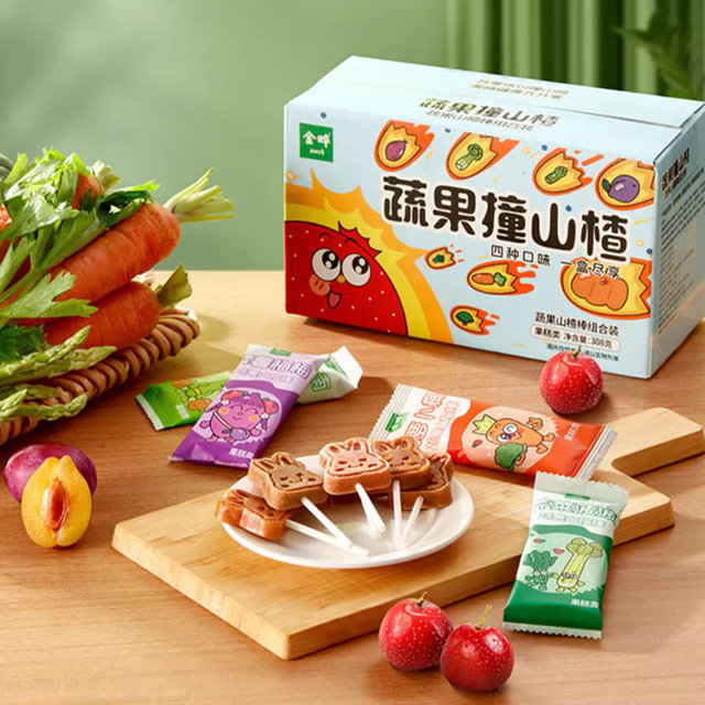 Jinye Fruit and Vegetable Haw Sticks 308g full box of 32 individual ...