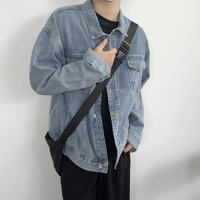 ZHID denim jacket men's spring and autumn Korean style trendy loose ...