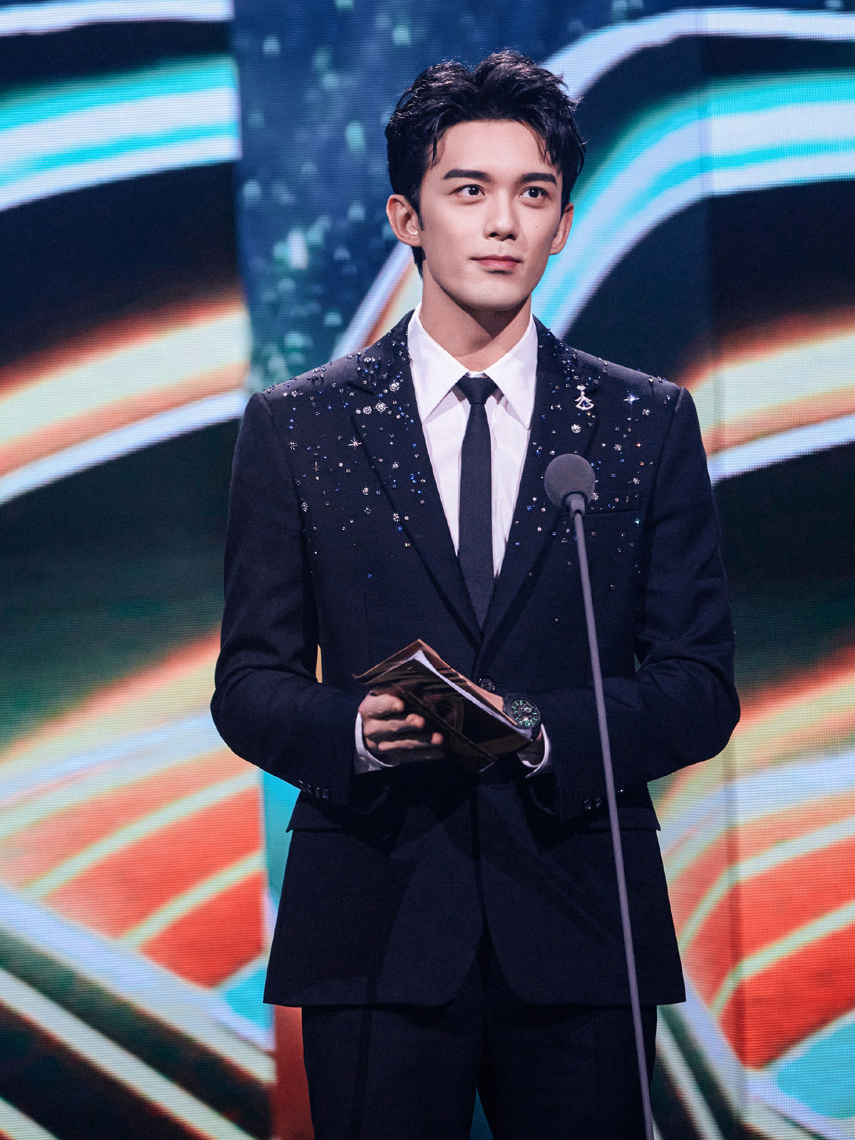 Wu Lei's same suit jacket for men's pure handmade gems inlaid with slim and versatile handsome ...