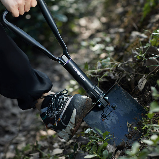 Swiss technology Swiss+Tech outdoor multifunctional engineering shovel car folding shovel ...