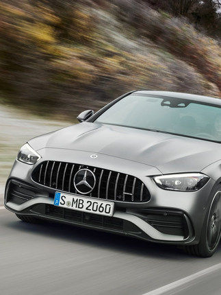 Suitable for Mercedes-Benz 22 new C-class C260L vertical bar GT grille W206 modified AMG grille ...