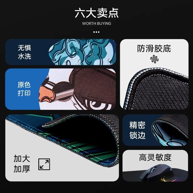 Another world anime mouse pad made from scratch, extra large customized ...