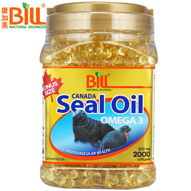 BILL seal oil soft capsule 500mg 2000 capsules Greenland seal oil ...